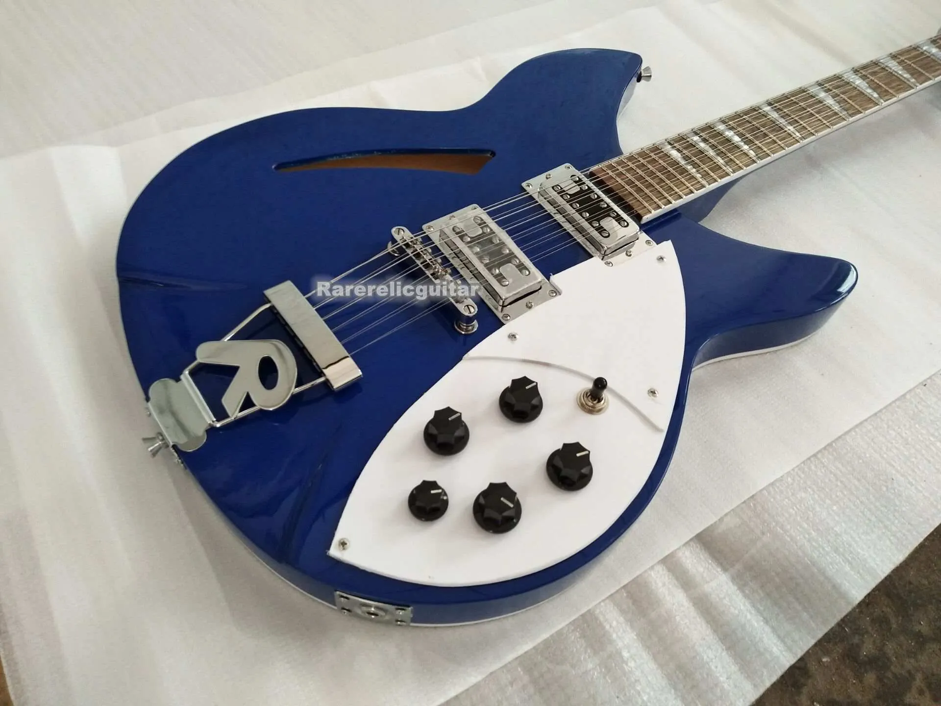 Deep Blue Semi Hollow Semi Hollow Electric Guitar With Rosewood ...