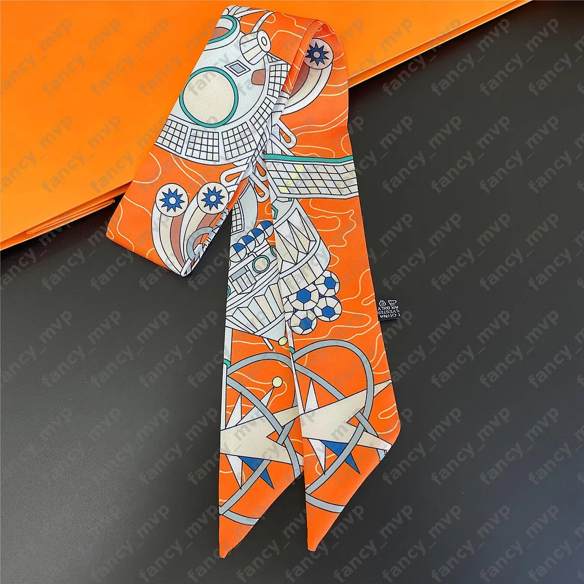 Luxury Silk Twilly Scarf For Bag For Women Classic Horse Designer ...