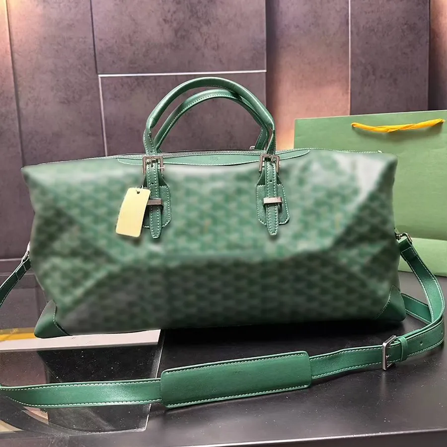 Designer Leather Green Duffel Bag For Unisex Commuters Fashionable And ...
