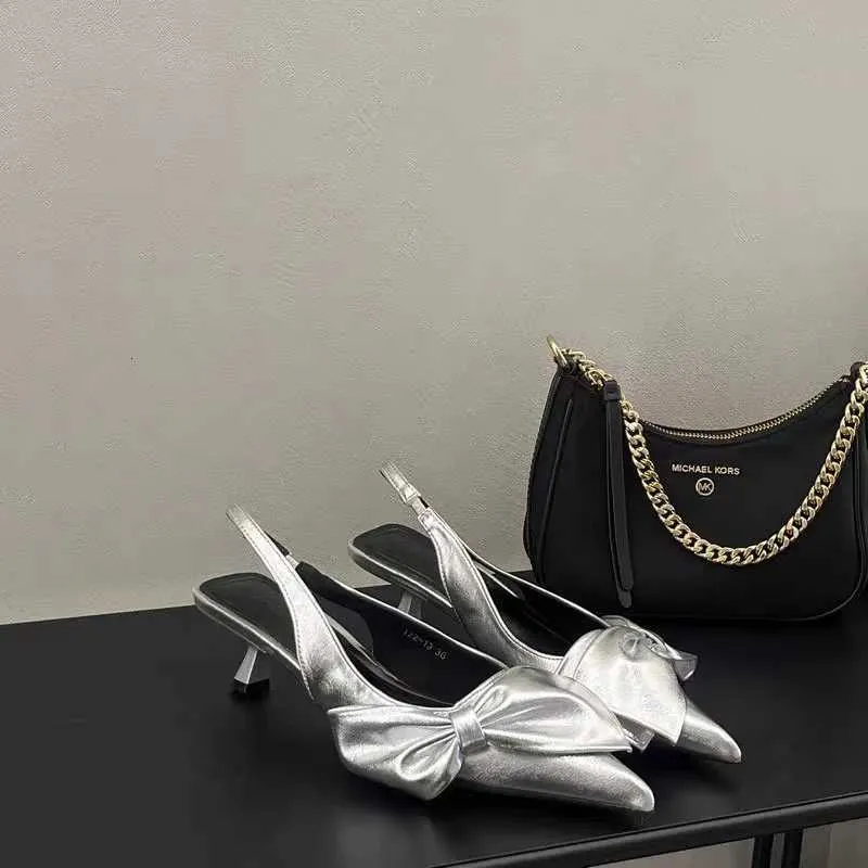 Women's Silver Pointed Toe Pumps: 2025 Summer Fashion High Heels with ...