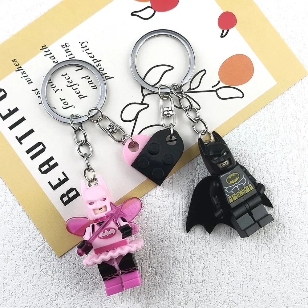 Handmade 3D Bat Couple Keychain Fairy Figure Pendant Phone Key Ring ...