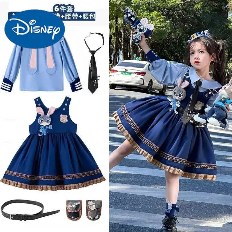Disney Zootopia Princess Dress Judy Rabbit Police Officer Lolita Dress ...