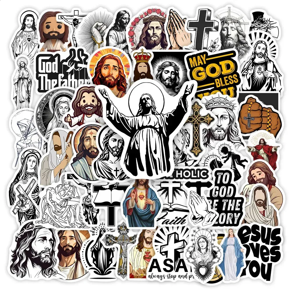 Christian Comedy Stickers Art DIY Gift Jesus, God, And The Word Decals ...