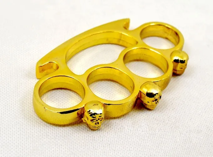 Three-Color Skull Fist Buckle Brass Knuckles Legal Defense Equipment ...
