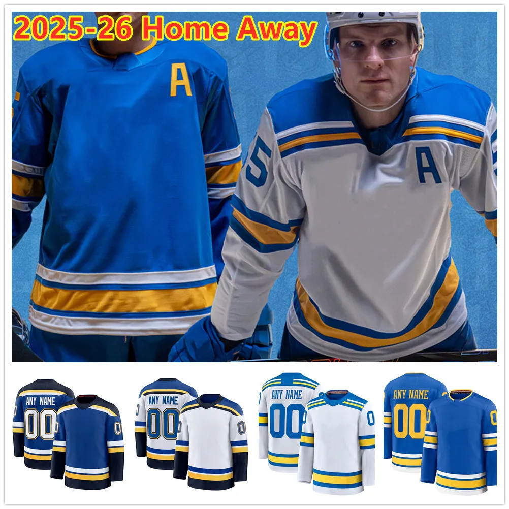 Men's 2025 26 Home Away Hockey Jersey 50 Binnington 10 Brayden Schenn ...