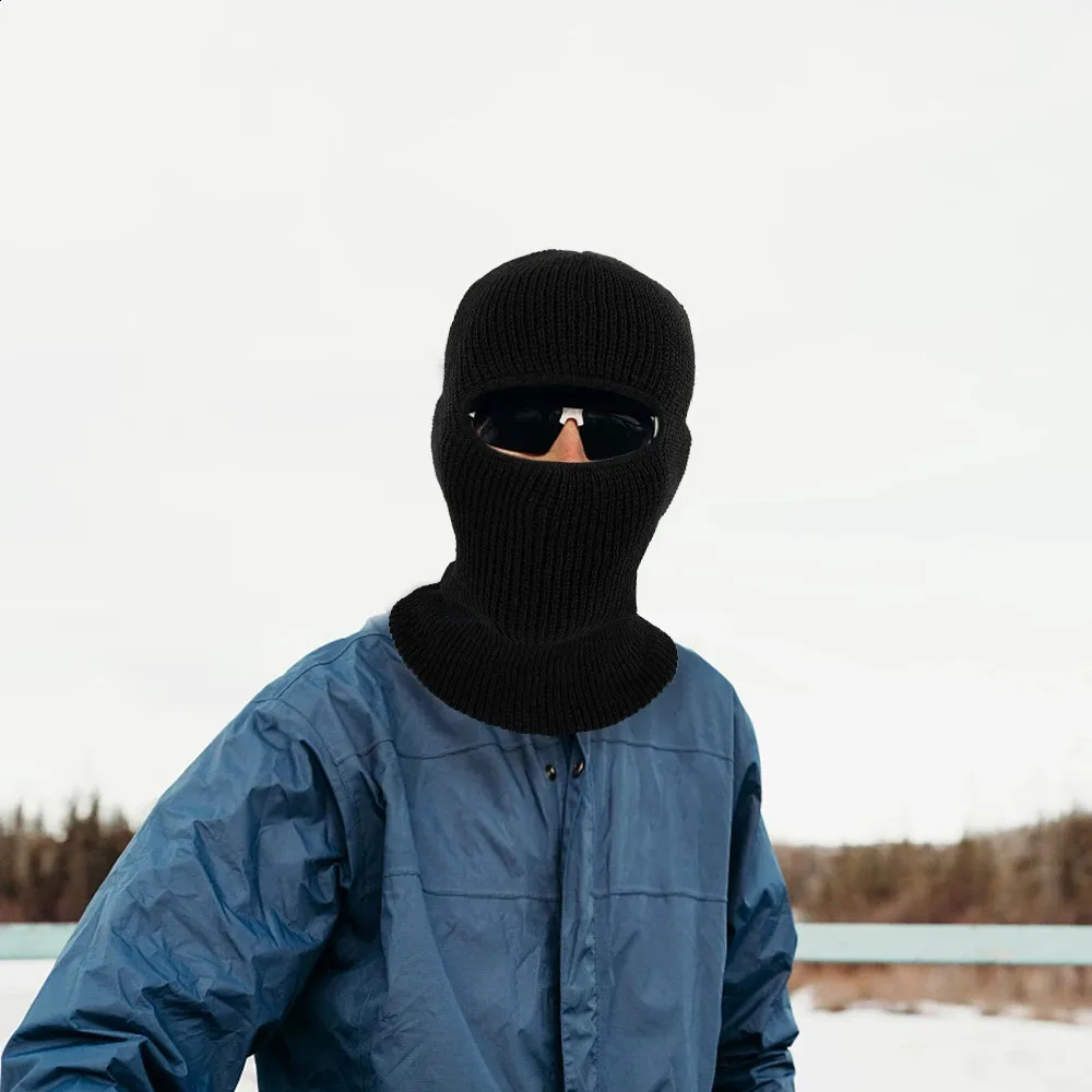Wool Knit Winter Full Face Cover Mask Hat Coldproof Cycling Windproof ...