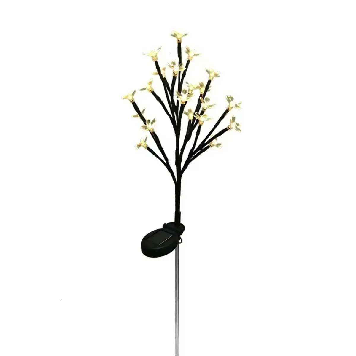 Solar Cherry Blossom Ground Lamp Lights, Garden Powered LED Light ...