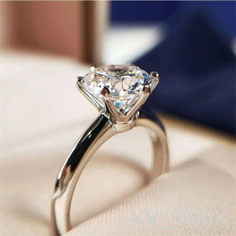 Solitaire 1ct Lab Dia Ring 100% Real Sterling Sier Jewelry Engagement ...