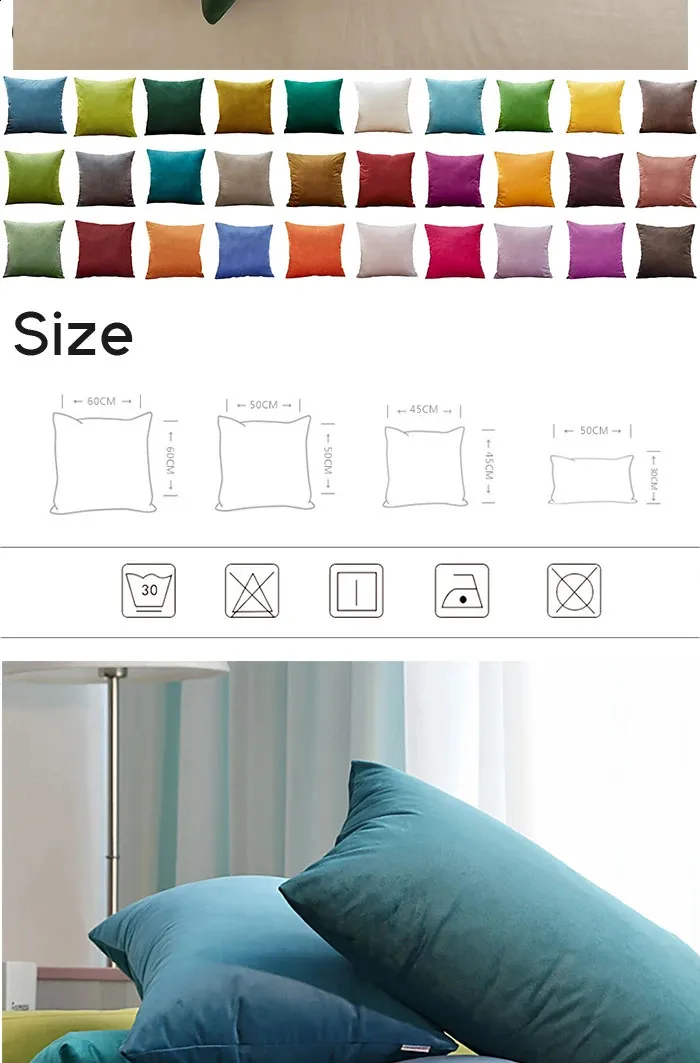 Plaid Soft Velvet Pillow Case Cushion Covers for Living Room Sofa ...