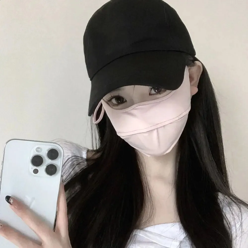 Anti-UV UPF50 Ice Silk Sunscreen Mask Unisex Face Veil Summer Outdoor ...