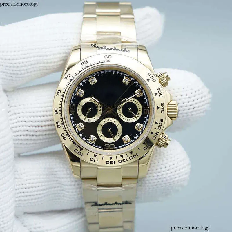 40mm Steel Automatic Gold Watches For Men Subdials... From ...