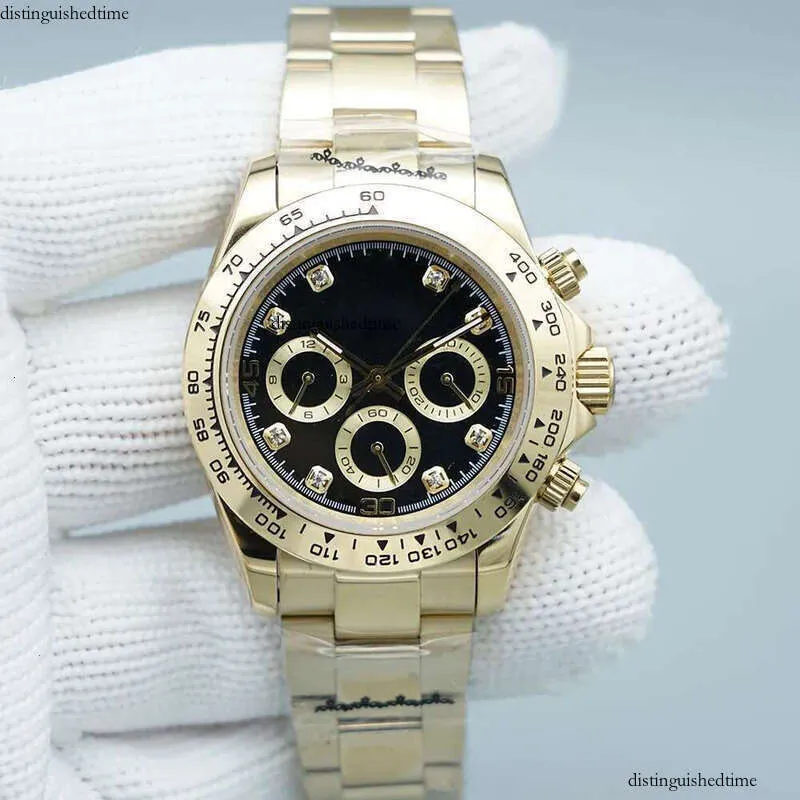 40mm Steel Automatic Gold Watches For Men Subdials With Sapphire Glass ...