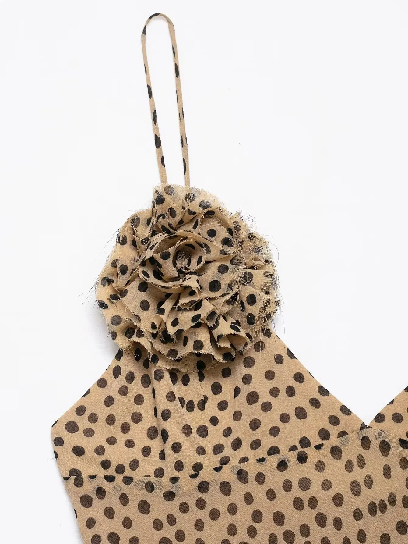 Duoperi Women's Chic Casual Long Dress: Flower Dot, Zipper Midi ...