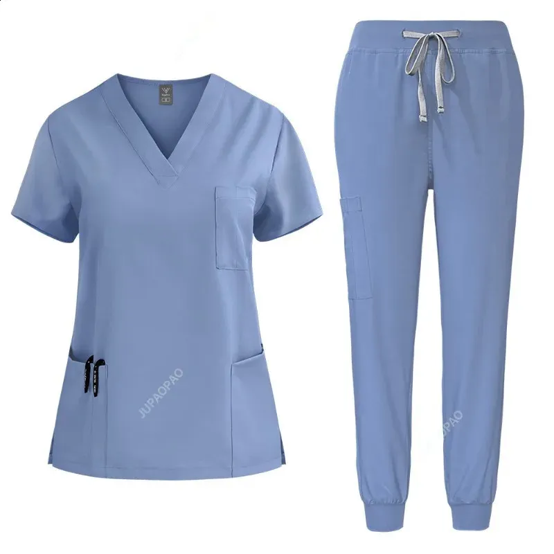 Unisex Scrubs Set Breathable Work Uniform For Nurses, Doctors, Spa, And ...