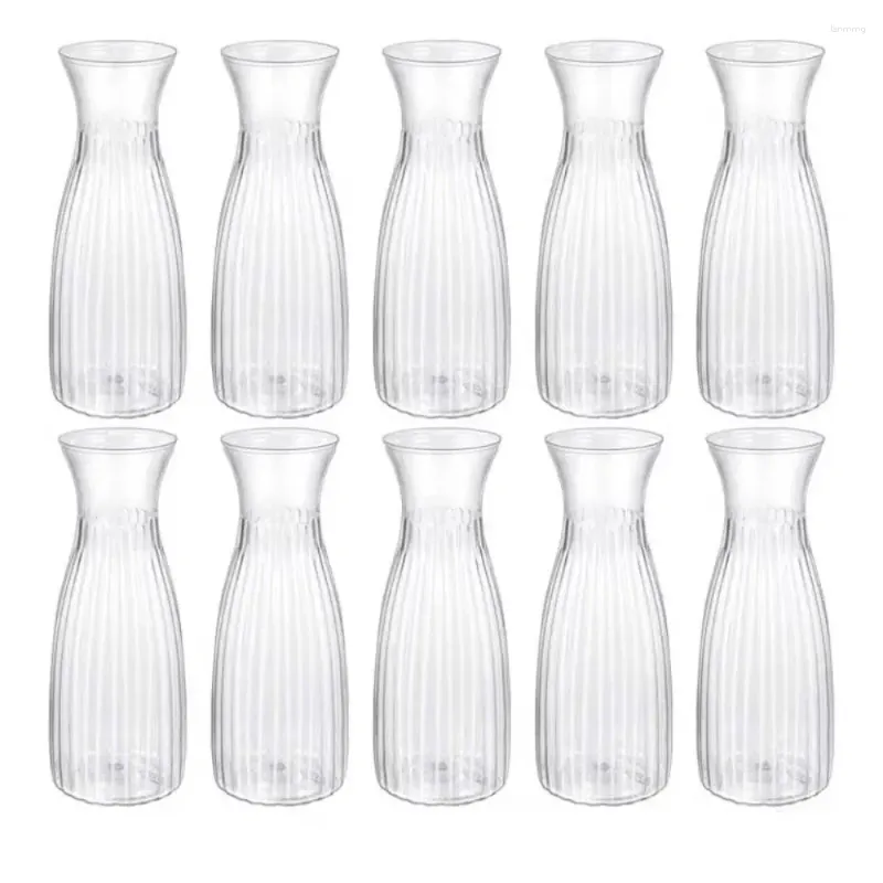 Striped Transparent Plastic Flower Mini Vases Bulk For DIY Home Decor ...