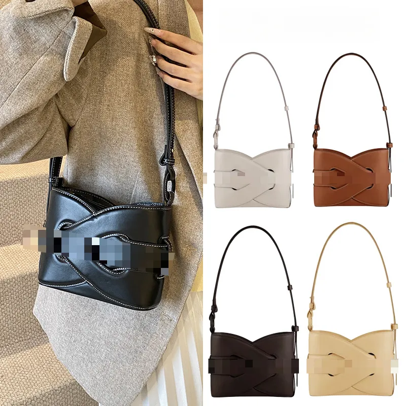 New Fashion French Designer Woven Bucket Bag: Retro Style Shoulder Bag ...