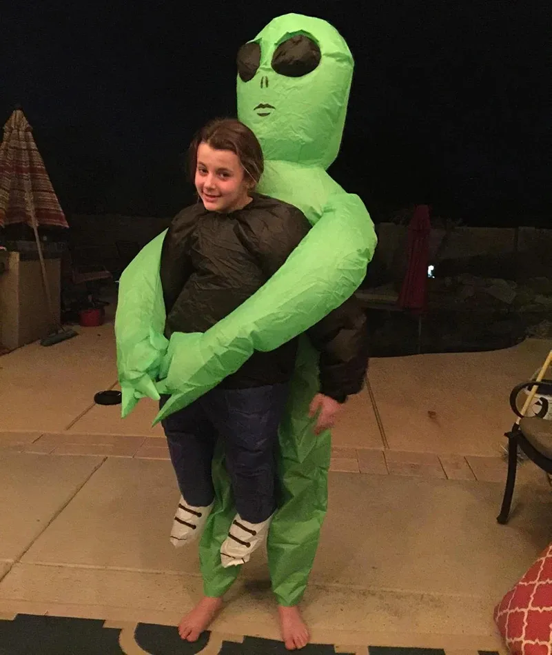Inflatable Alien Costume Green Full-Body Adult Cosplay Suit for Party ...