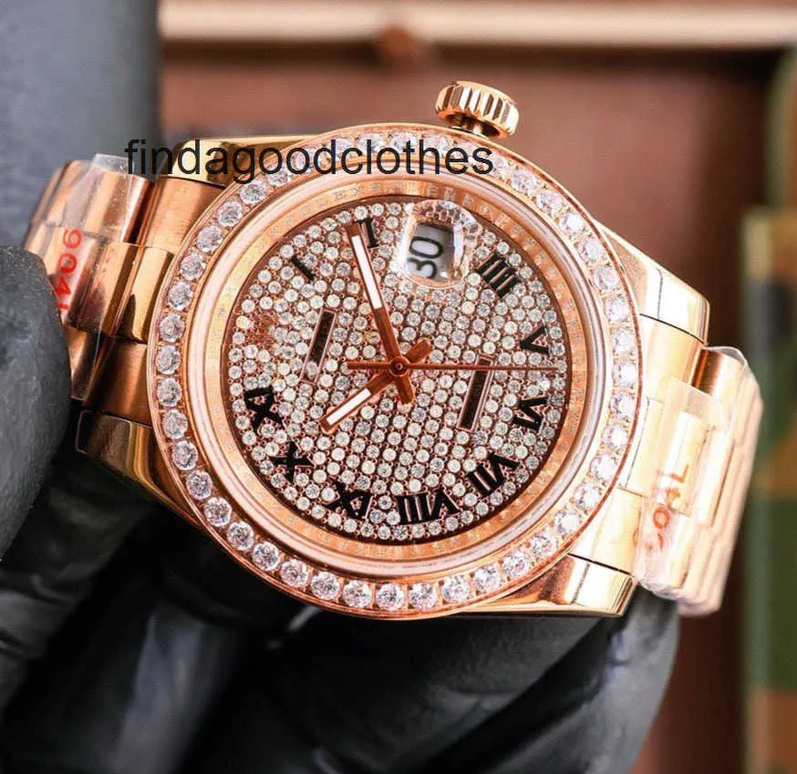 Luxury Automatic Sport Diamond Watch With Swiss Bezel, Full Diamonds ...