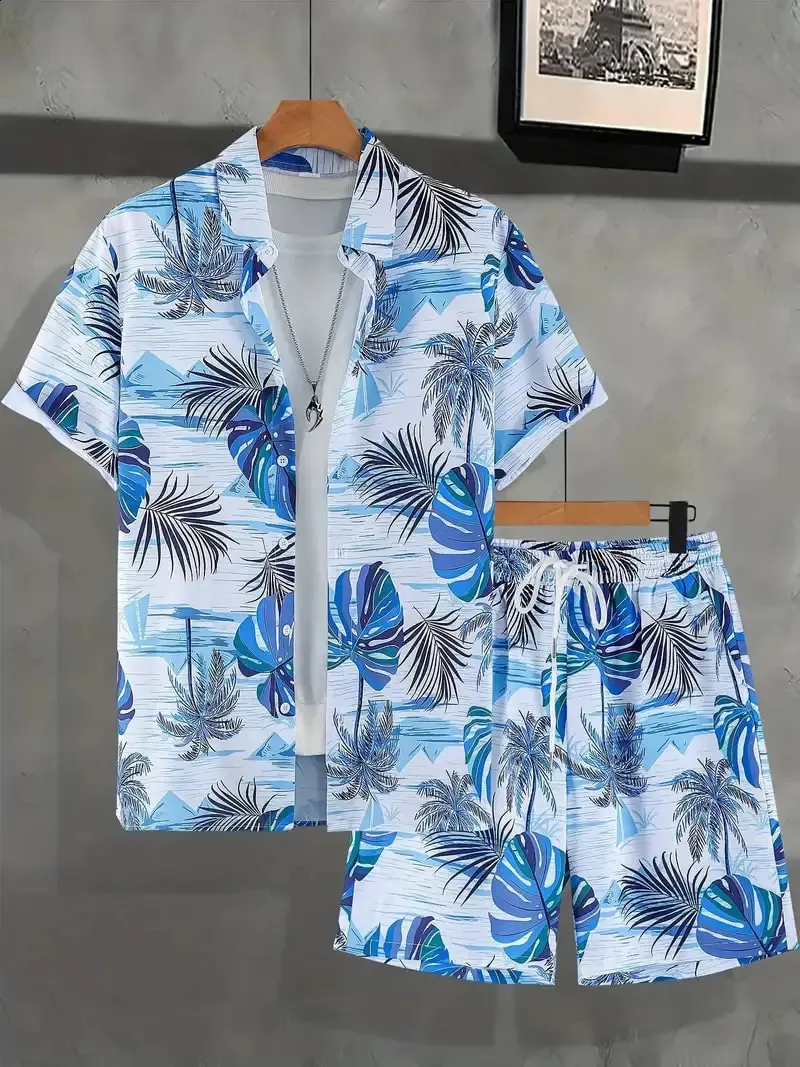 Vintage Baroque Style 3D Printed Men's Two Piece Hawaiian Outfit Hawaii ...
