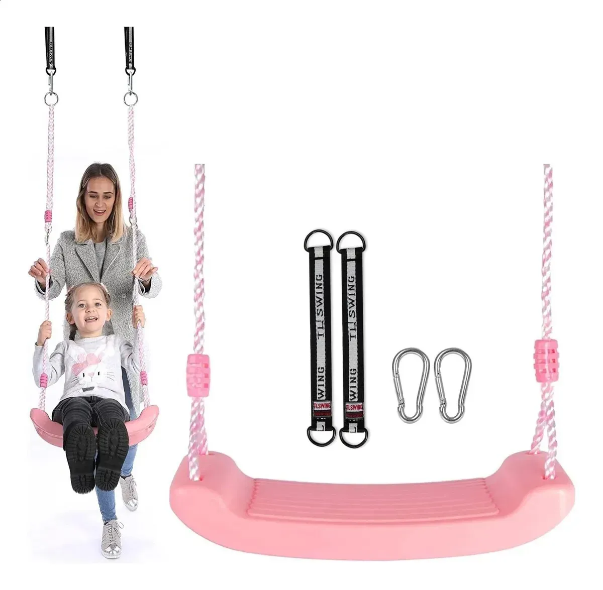 Rainbow Curved Board Swing Sets For Teens For Kids Height Adjustable ...