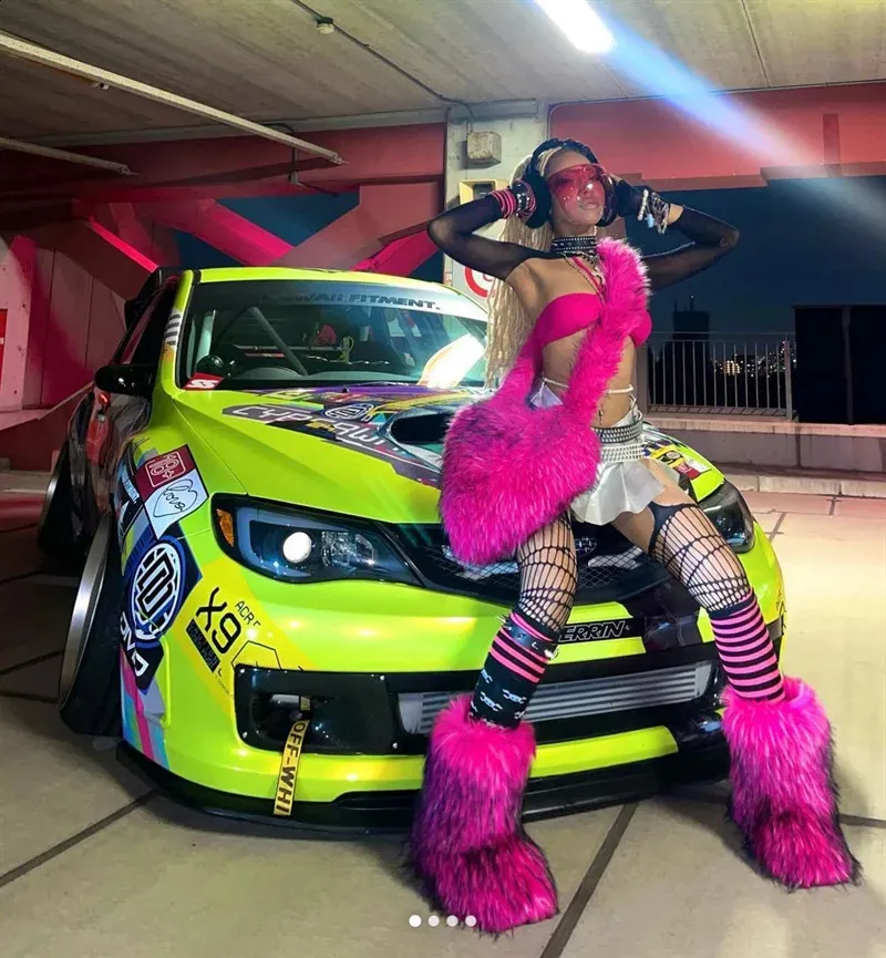 Winter Fur One Piece Faux Raccoon Fur Female Snow Boots Mid Leg Outdoor ...