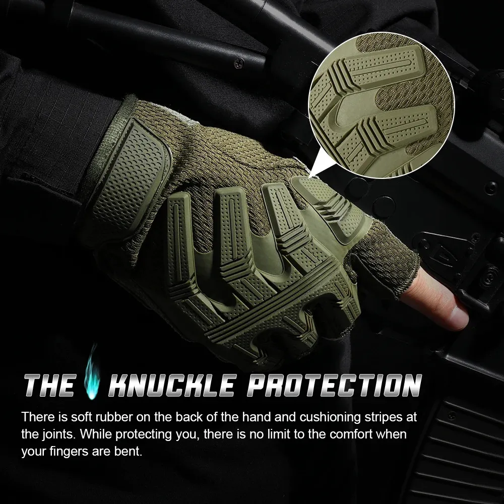 Tactical Fingerless Gloves: Sports, Airsoft, Combat, Paintball ...