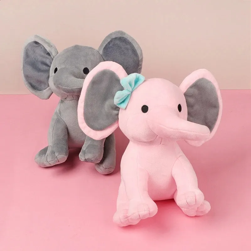 Gray Elephant Stuffed Plush Toy, Kawaii Animal Soft Sleeping Pillow ...