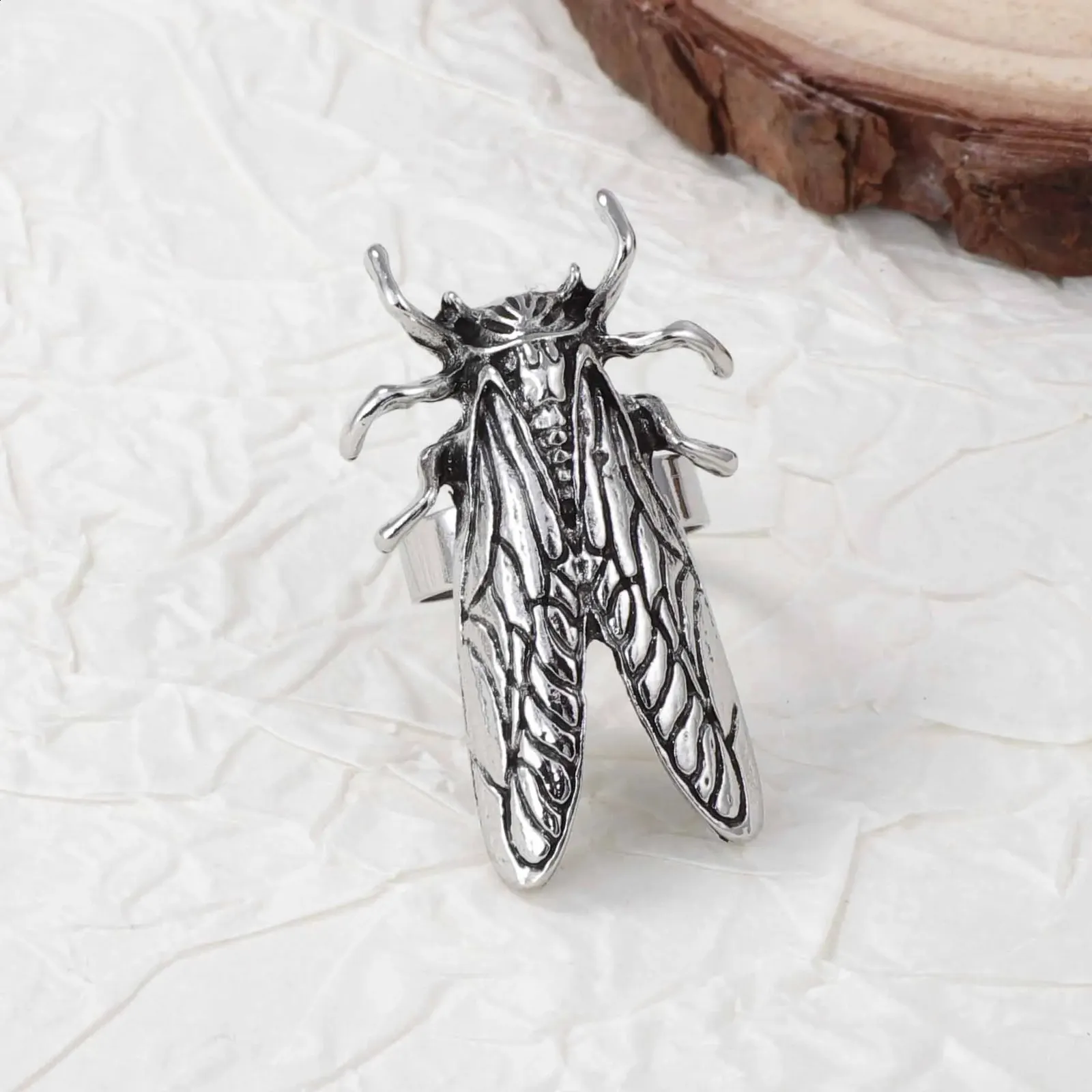 Digadagu Retro Opening Insect Ring Metal Animal Ring Women's Trend ...