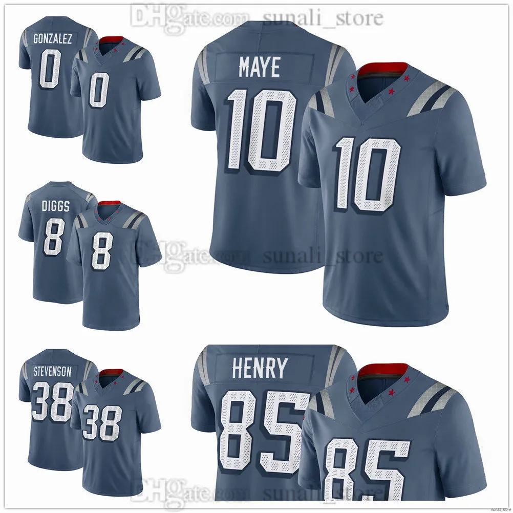 2025 26 Men's Rivalries Football Jerseys 10 Drake Maye 8 Stefon Diggs 0 Christian Gonzalez 38 ...