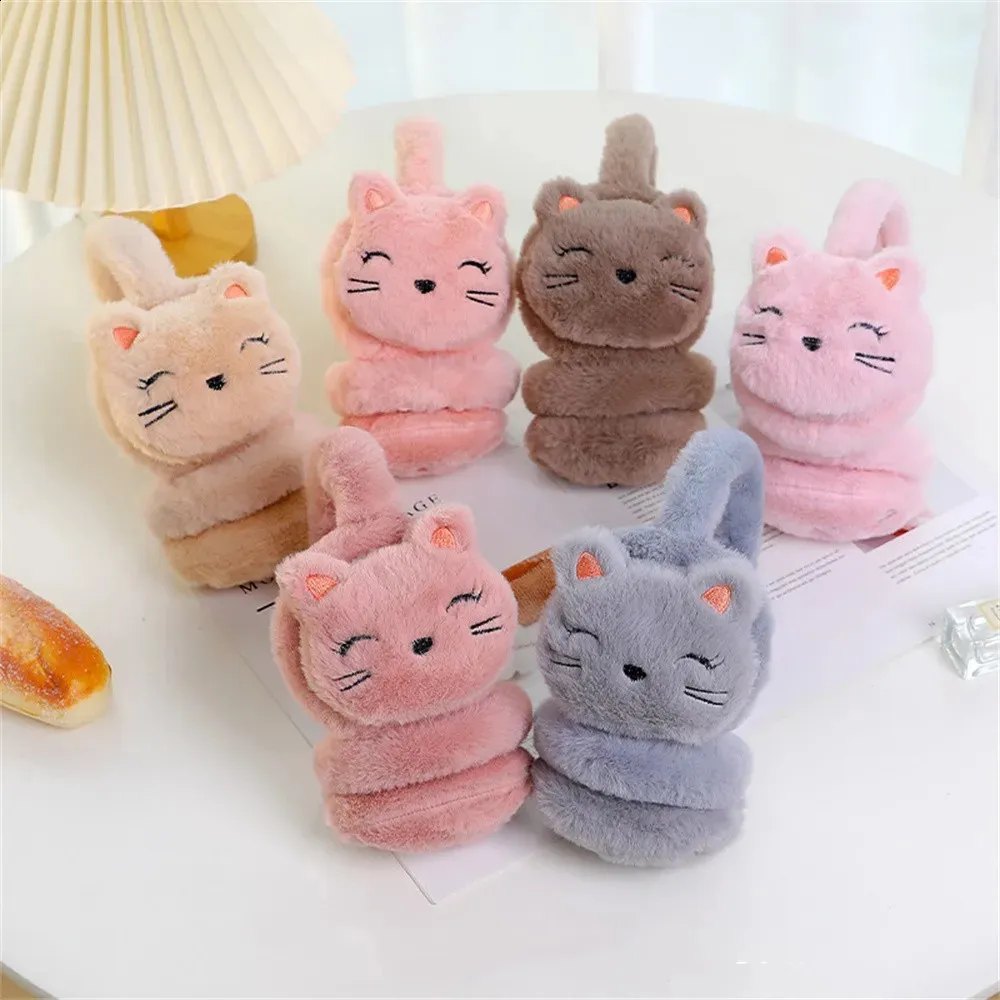 Cartoon Cute Rabbit Cat Bear Winter Ear Muffs Soft Cashmere Earmuffs ...