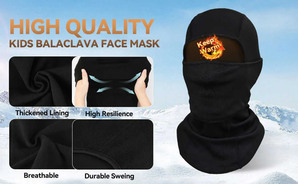 Balaclava Ski Mask: Thermal Fleece Full Face Cover Winter Balaclava ...