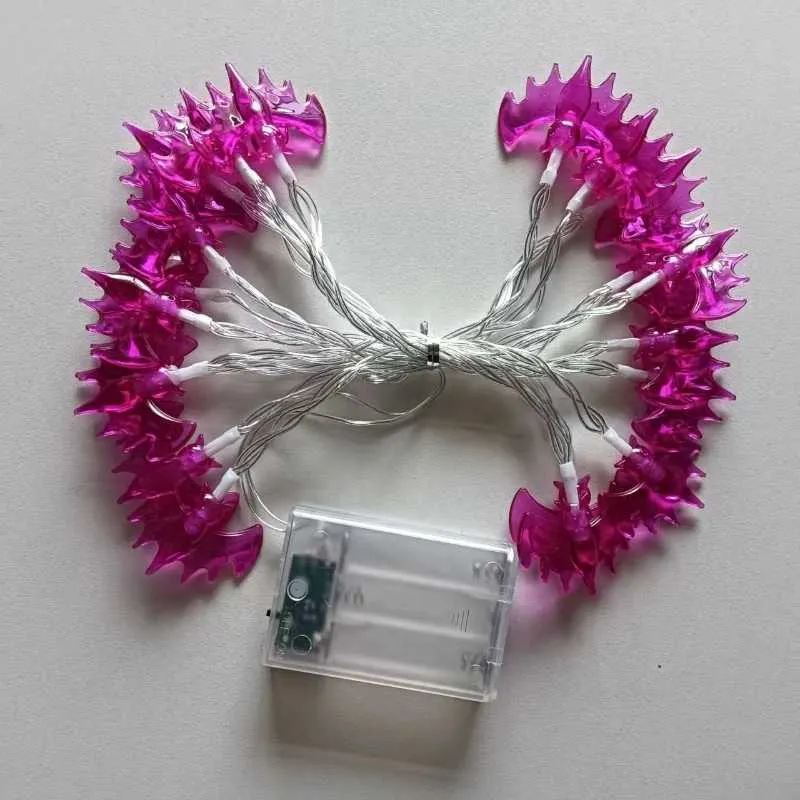 5906 Inch 10 Lights / 3m 20 Lights Purple Bat Halloween Decoration ...