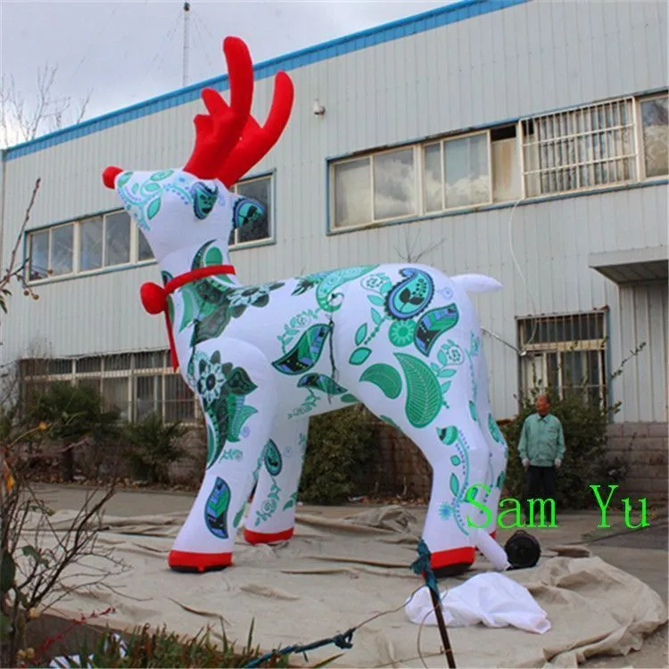 5m 16.4ft High Quality Colorful Inflatable Deer with Air Blower for ...