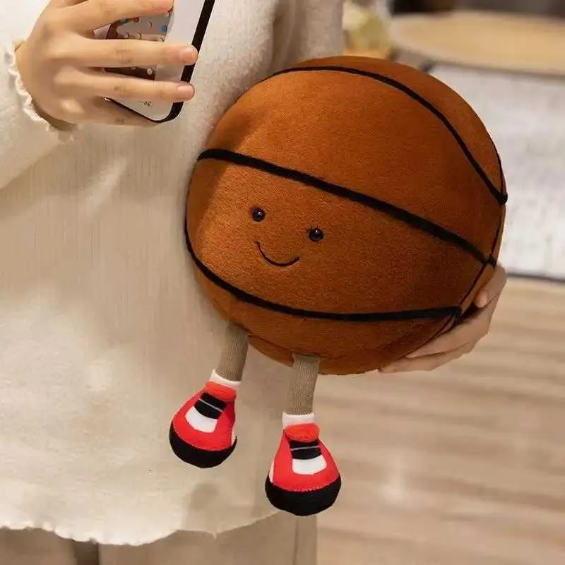 5cm Simulation Football and Basketball Plush Toy, Cartoon Anime Cute ...