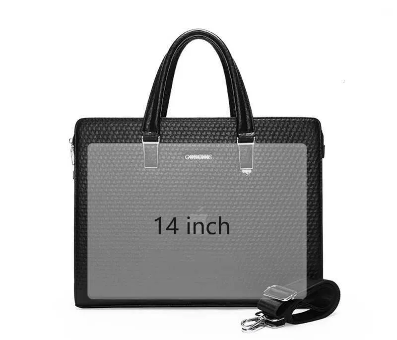 Luxury Men's PU Leather Briefcase High Quality Executive Document ...
