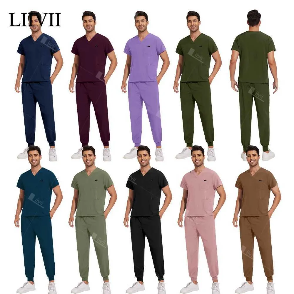 XJ250827 Medical Uniforms Set Unisex Nursing Scrubs For Men & Women ...