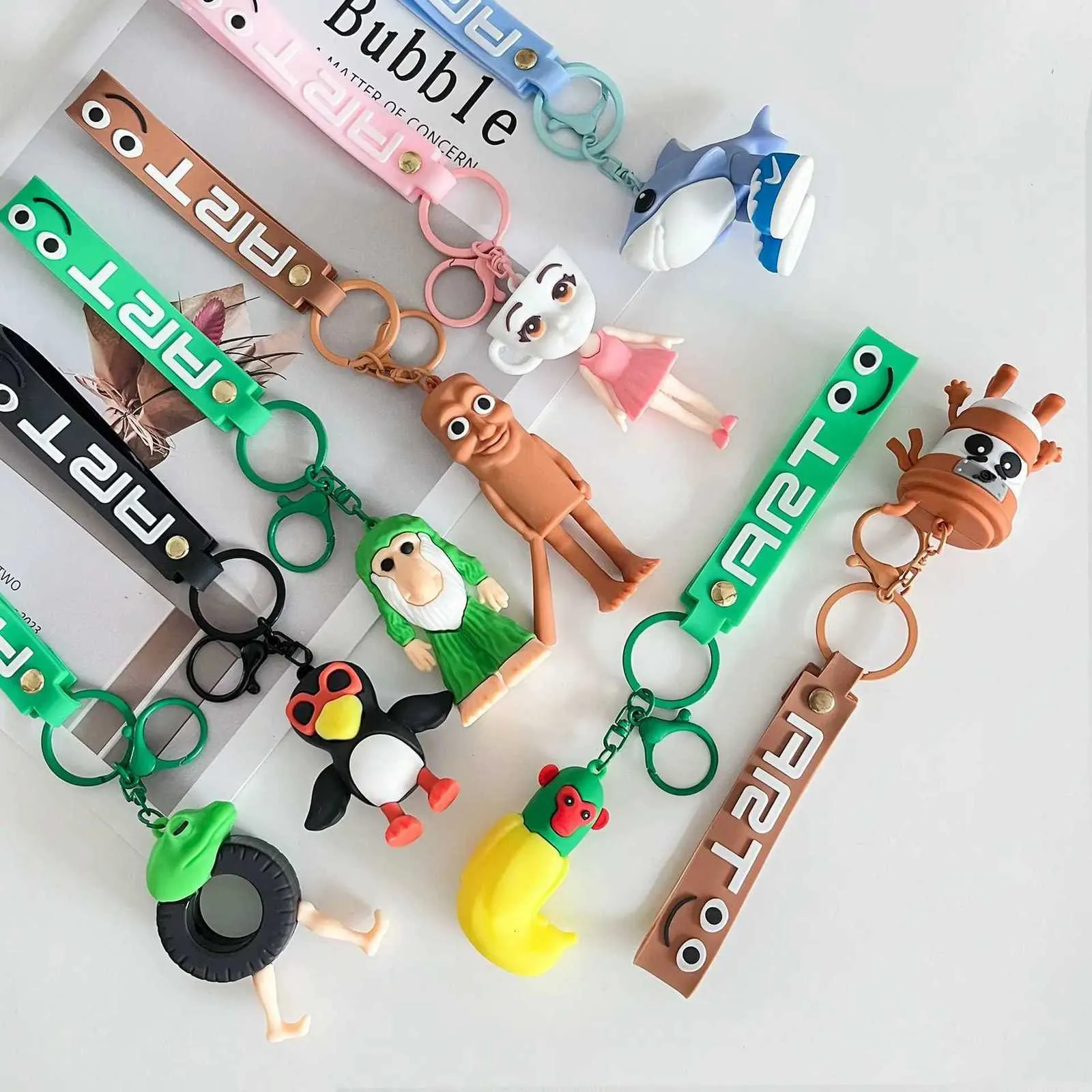 Italian Brainrot Animal Cute Wristlet Keychain Tung Sahur Tralalero ...