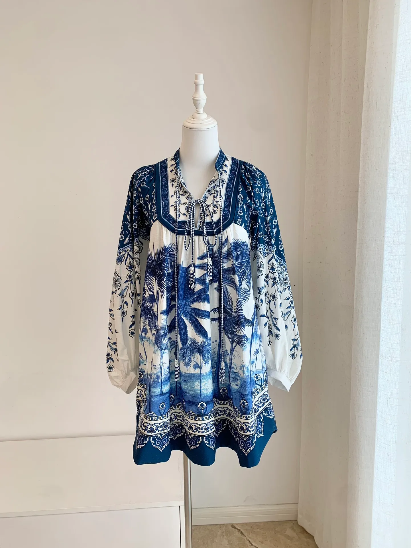 Designer FR Linen Blue Coconut Grove Dress Womens Casual Australian ...