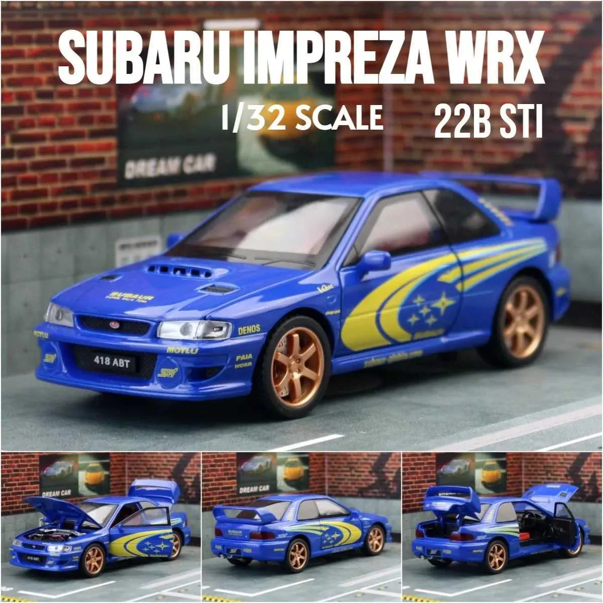 Simulation 132 Subaru Impreza WRX 22B STI Diecast Car... From ...