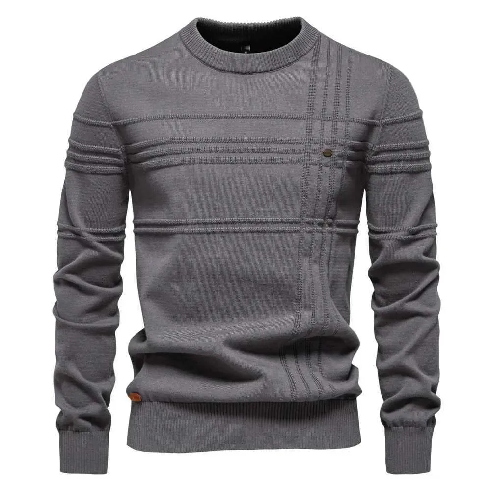 Autumn and Winter New Men's Solid Color Sweater, High Quality Fashion ...