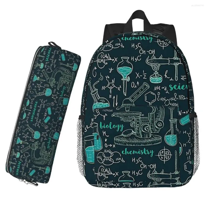 Chemical Laboratory Drawing Tube Microscope Formulas Backpack For Kids ...