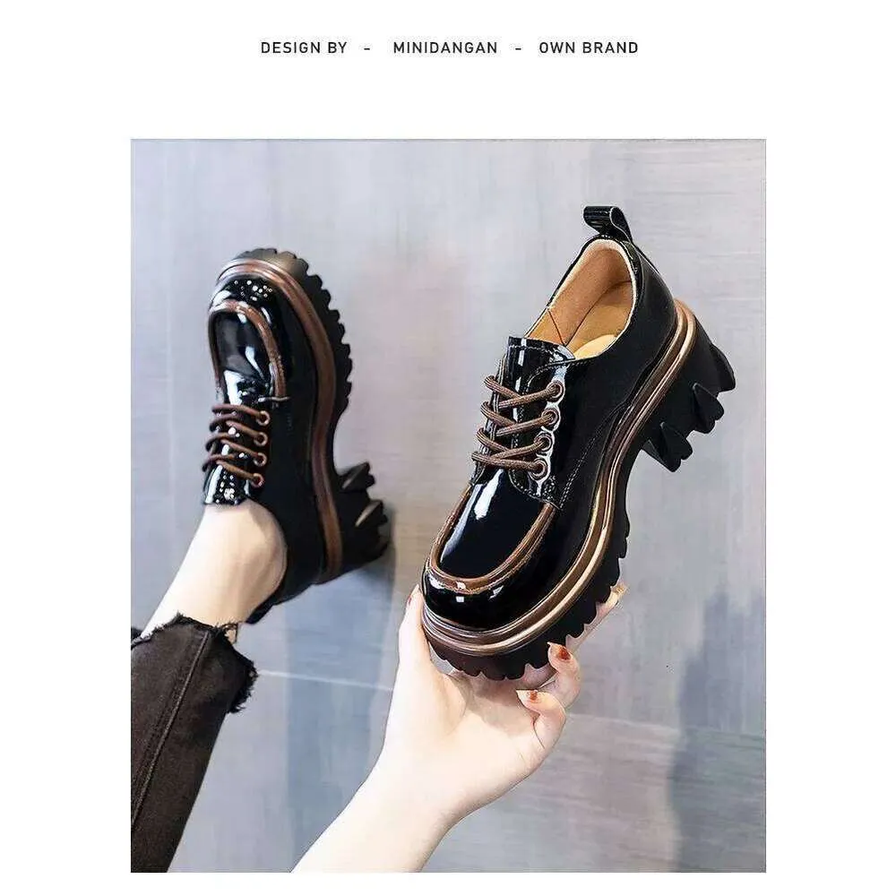 Fashionable High Rise Loafers with Thick Soles and Heels for Women ...