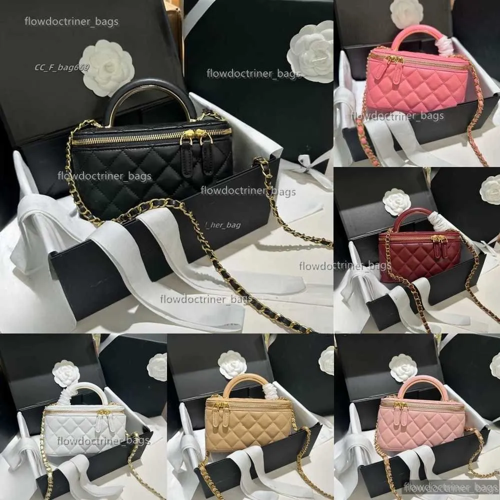 Designer CC Mini Quilted Leather Crossbody Bag Adjustable Chain Strap ...