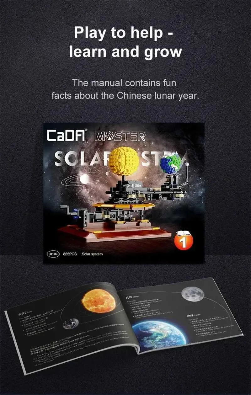 Technical Earth Moon and Sun Orrery Revolution Building Blocks ...