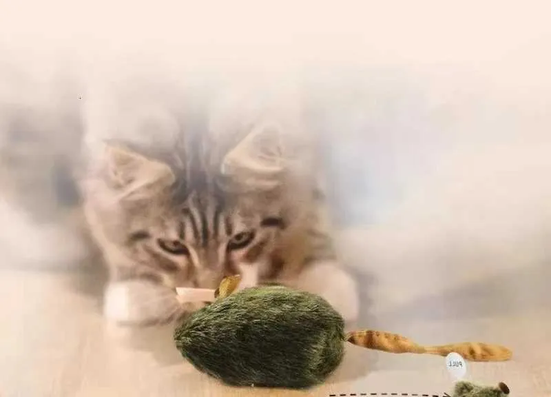 Cute Plush Cat Toy: Simulation Mouse, Automatic Chirping, Interactive ...