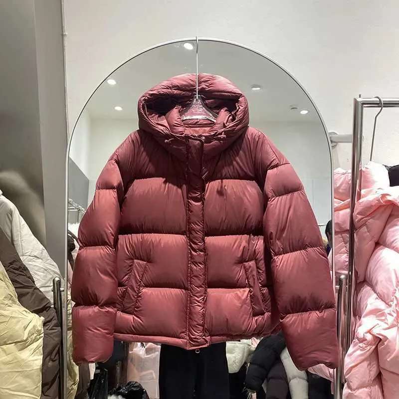 2025 Winter Thickened Hooded Down Down Jacket Women For Women White ...