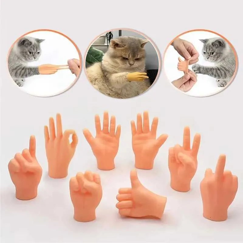 Pet Cat Toy Finger Cover, Mini Silicone Small Hand Cover, Funny Cat Toy ...