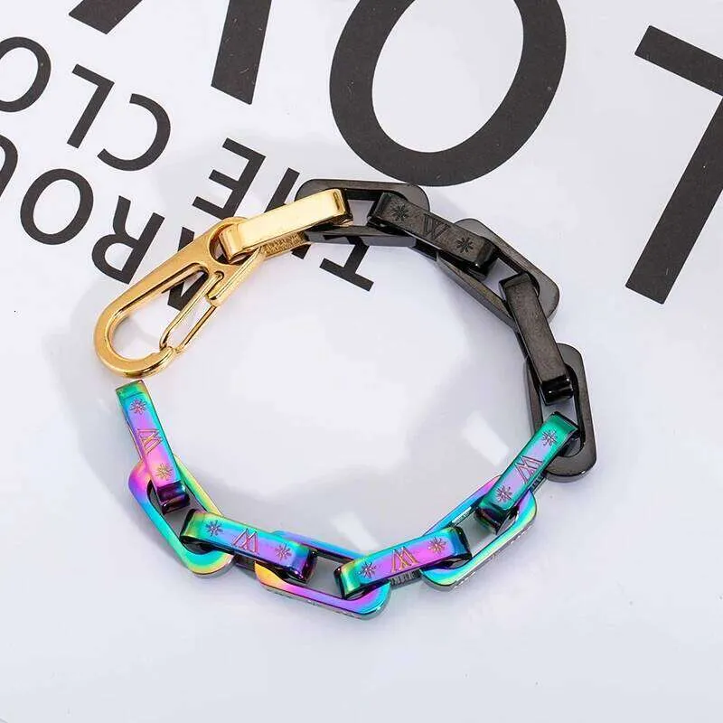 Colorful Black and Gold-Plated Fashion Stainless Steel Hand Chain ...