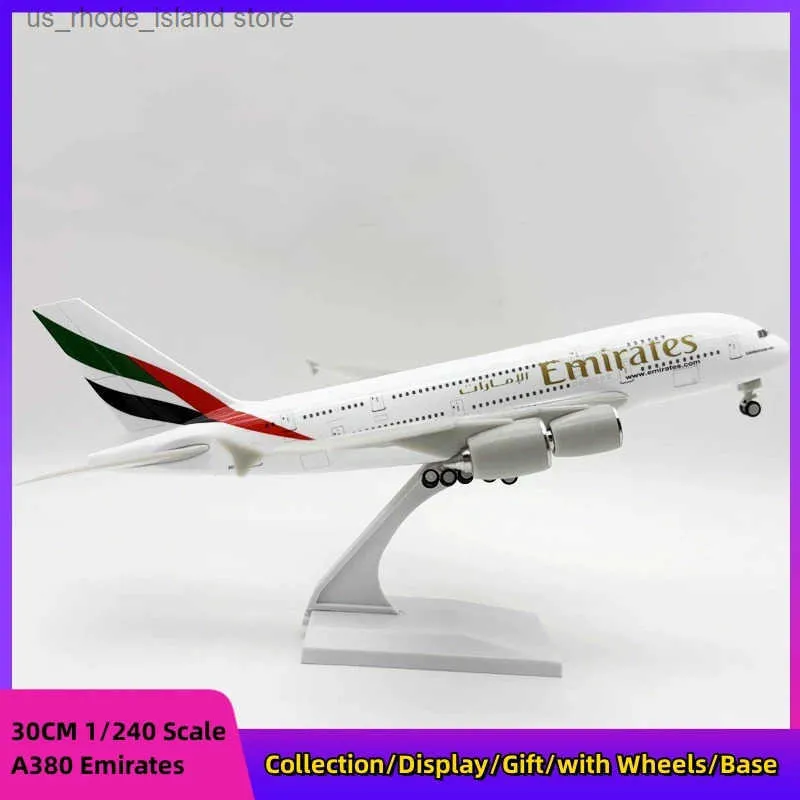 Apexmirates A380 30CM Resin Scale Back Collectible Aircraft With Wheels ...