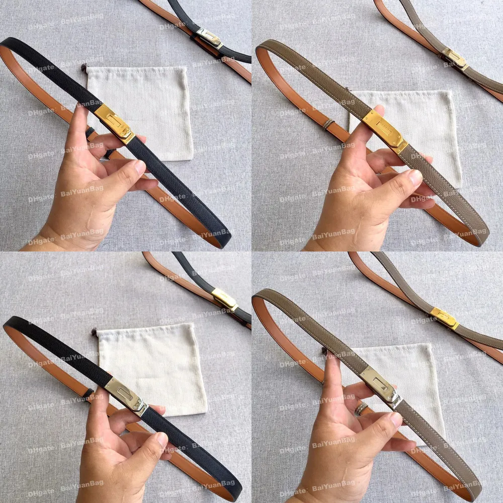 Designer Leather Belt for Women, Narrow 1.8cm Width, All-Match Fashion ...